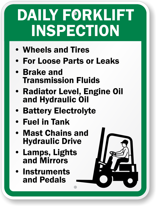 Forklift Inspection Signs MySafetySign Forklift Inspection Signs MySafetySign