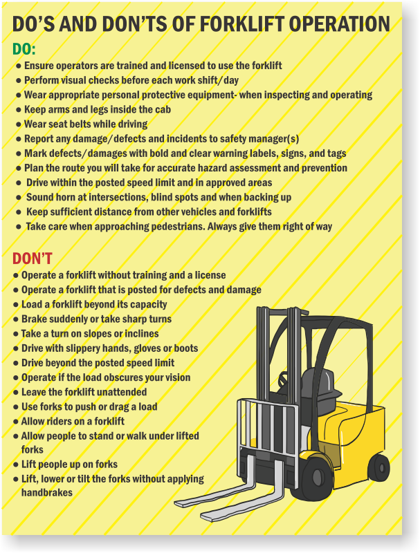 Forklift Inspection Signs Health And Safety Poster Workplace Safety Forklift Inspection Signs Health And Safety Poster Workplace Safety