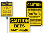Honey Bees Hard At Work Do Not Disturb Sign & Stake Kit, SKU - K-9682