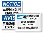 Custom Safety Signs | Free Shipping from MySafetySign