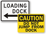 Dock Door Warning Signs | Check Door Clearance Signs