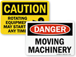 Machine Safety Signs | Unbeatable Prices from MySafetySign
