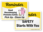 Housekeeping Signs - Free Shipping from MySafetySign
