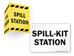 Spill Clean Up Signs | Spill Response Signs | Spill Kit Signs