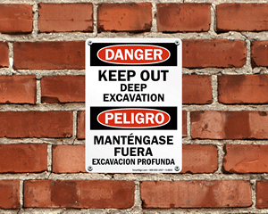 Excavation Safety Signs | Open Excavation Signs