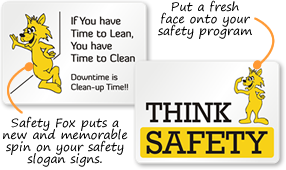 Cartoon Safety Signs | Safety Fox Signs