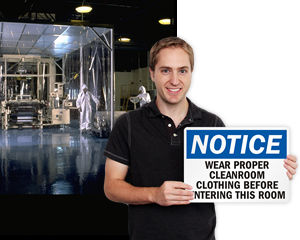 Cleanroom Signs | Cleanroom Notice Signs