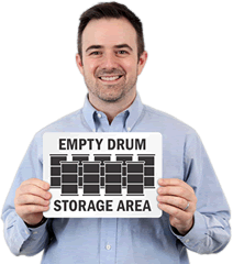 Drum Storage Signs | Full & Empty Drum Storage Area Signs