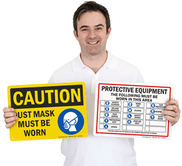 Dust Mask Required Signs | Dust Respirator Signs