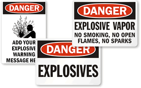 Explosives Signs | Explosive Hazard Signs