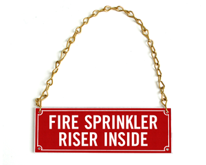 Fire Riser Signs | Fire Riser Room Signs