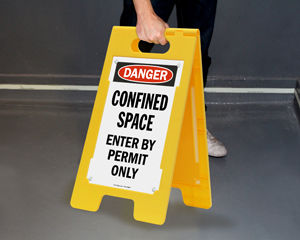 Danger Stand-Up Floor Signs | Portable Danger Floor Signs