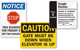 Freight Elevator Signs | Elevator for Freight Only Signs