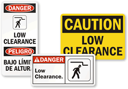 Low Clearance Signs | Low Headroom Signs