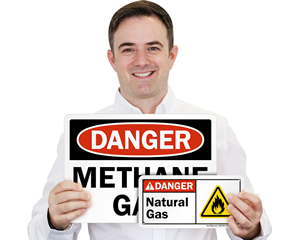 Methane Gas Hazard Signs | Methane Signs