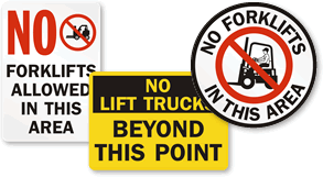 No Forklifts Signs | No Forklift Allowed Signs