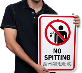 No Spitting Signs | Do Not Spit Signs - MySafetySign.com