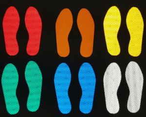 Footprint Signs | Stencils, Labels & Tape