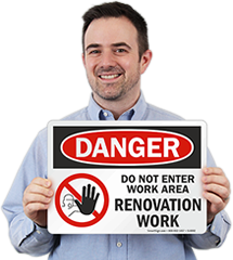 Renovation Work Area Signs | Renovation Work Safety Signs