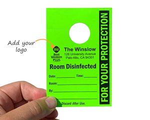 Room Disinfected Signs | Room Has Been Sanitized Tags