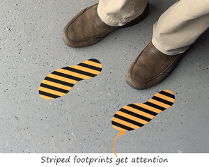 Social Distancing Floor Tapes : Footprints, Markers, Strips