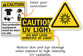 UV Safety Signs | Ultraviolet Light Warning Signs