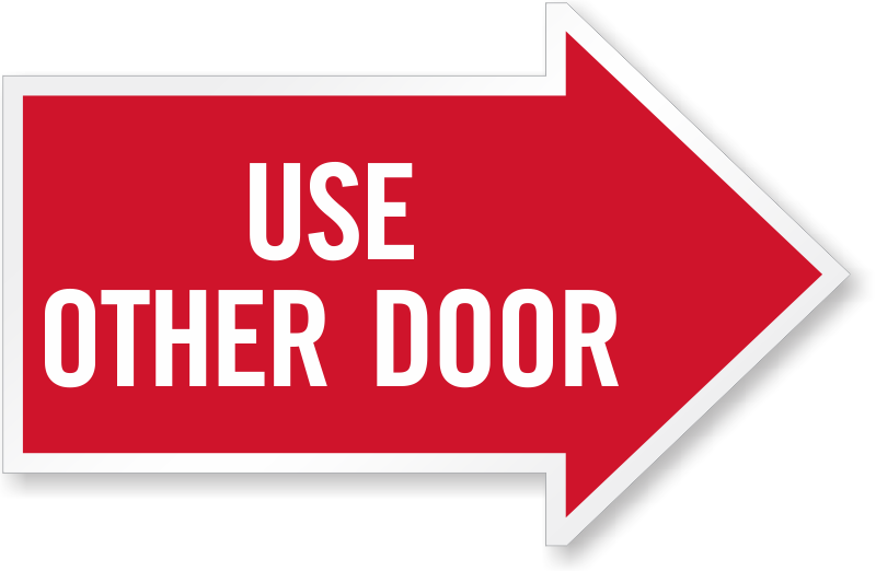 This Entrance Is Closed Use Other Entrance Sidewalk Sign