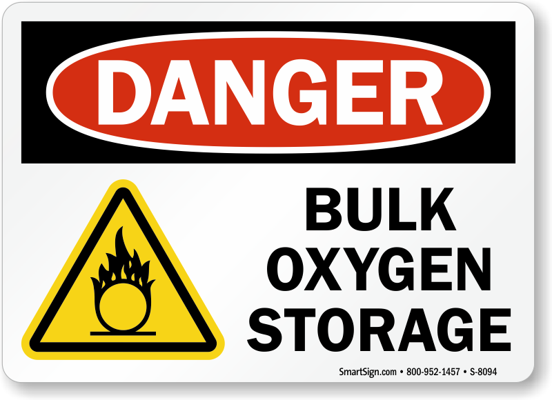 Bulk Oxygen Storage Sign SKU S 8094