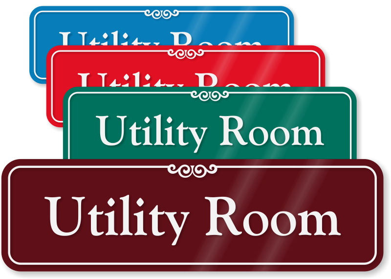 Utility Room Signs