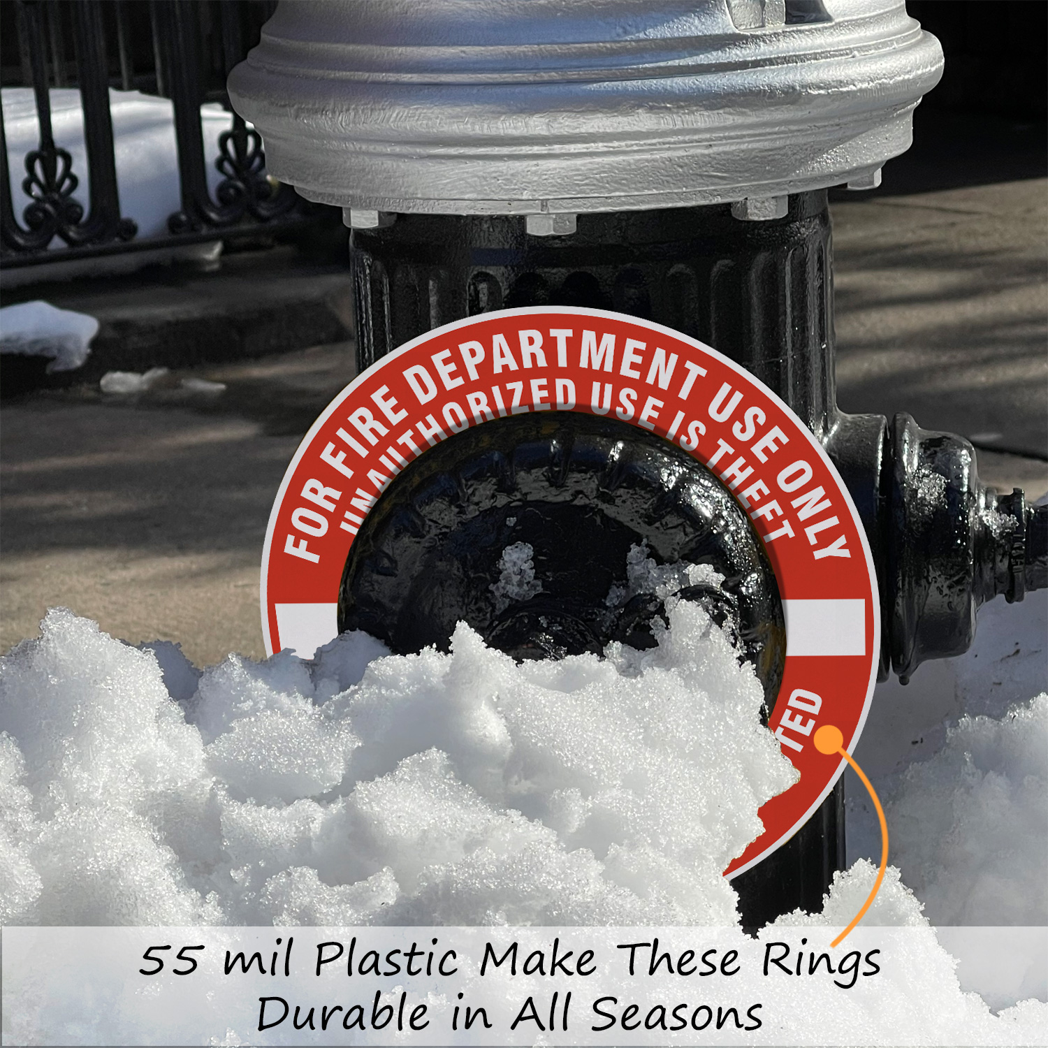 For Fire Department Use Only Red Fire Hydrant Marker Signs