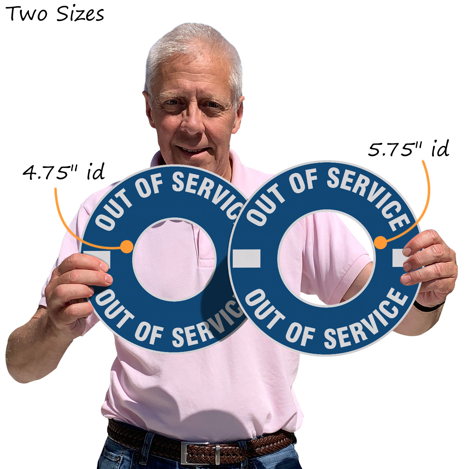 Out Of Service Blue Fire Hydrant Marker Signs