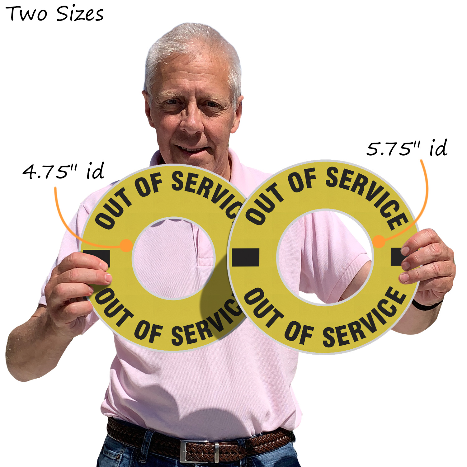 Out Of Service Yellow Fire Hydrant Marker Signs