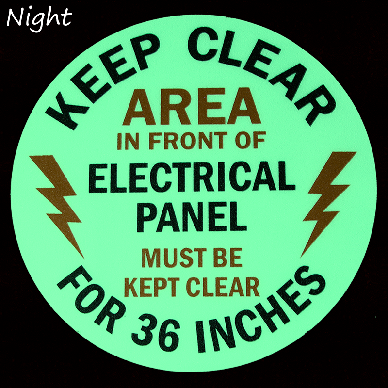 Keep Clear 36 Inches, Electrical Panel Sign, SKU: SF-0007G ...