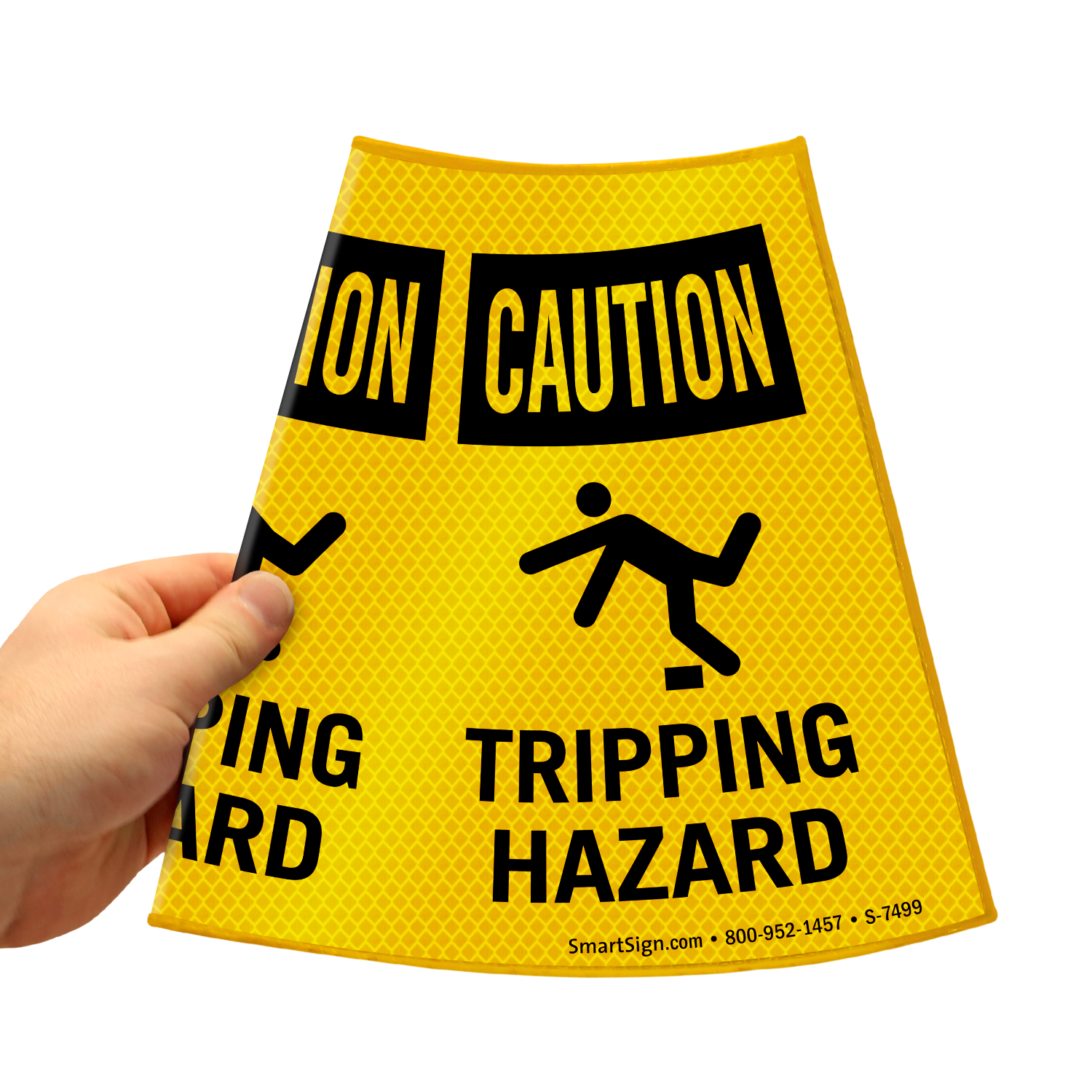 Caution Tripping Hazard Cone Collar Signs