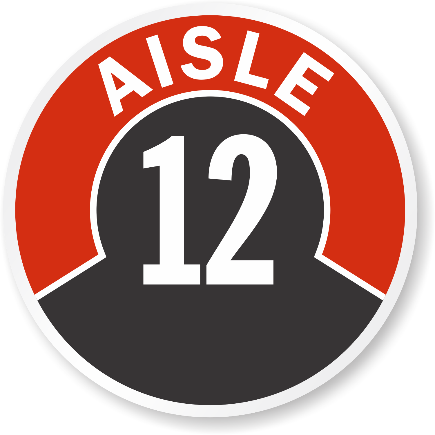Aisle 12 Adhesive Floor Sign