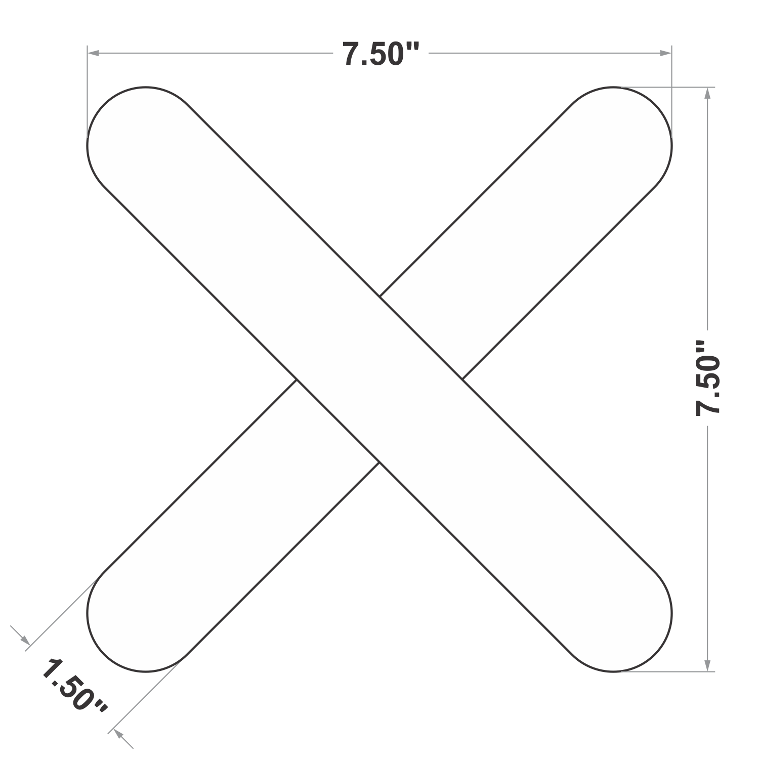 Cross Floor Marker With Stripes Signs, SKU: SF-0904 - MySafetySign.com