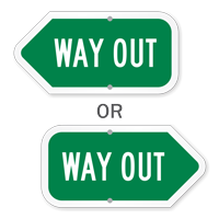 Directional Way Out Sign