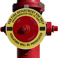 For Fire Department Use Only Yellow Fire Hydrant Marker Signs