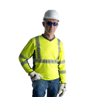 Type R, Class 2, Comfort Stretch Long Sleeve Shirt with Reflective Tape ...