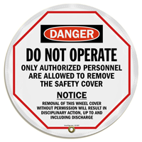 Do Not Operate Steering Wheel Lock Out Message Cover Signs, SKU: S2-5257