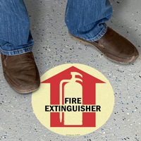 Fire Extinguisher Floor Signs - MySafetySign.com