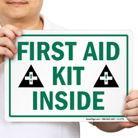 First Aid Kit Inside Sign