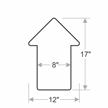 Straight One-Way Arrow Floor Sign, SKU: SF-1007