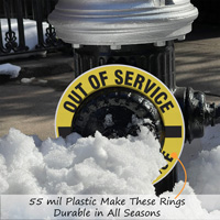 Out Of Service Yellow Fire Hydrant Marker Signs