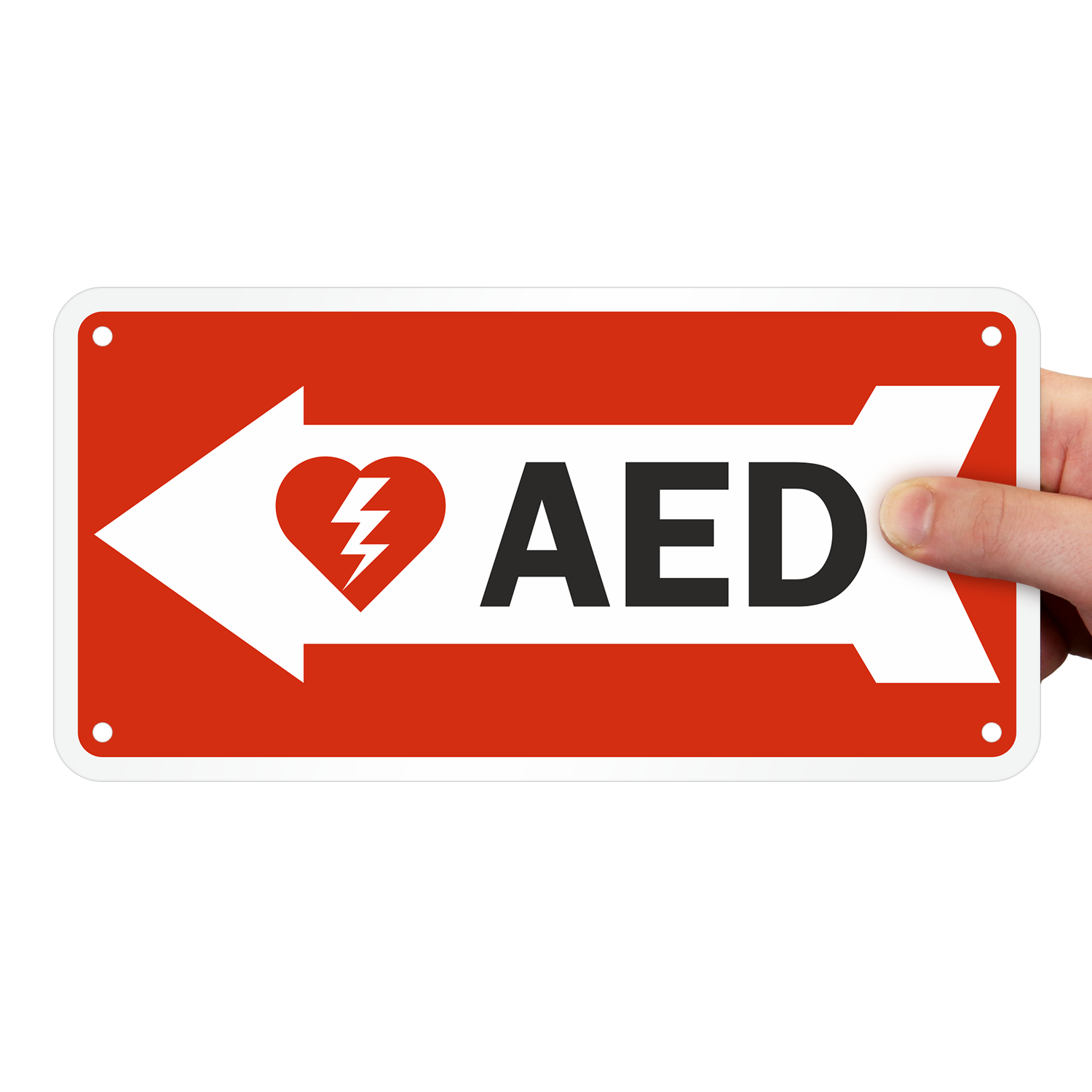 AED Left Direction Label