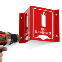 Projecting Fire Extinguisher Sign