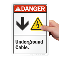 Danger Underground Cable Sign