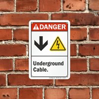 Danger Underground Cable Sign