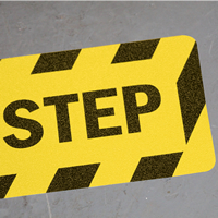 Watch Your Step Adhesive Floor Sign