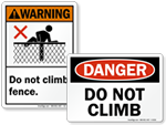 Do Not Climb on Rocks Signs | Keep Off Rocks Signs